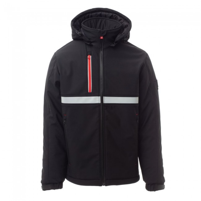 Αντιανεμικό αδιάβροχο μπουφάν εργασίας Softshell WISE PAD Payper Μαύρο |Pegasosafety.gr